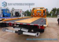 China Sino HOWO Yellow 4 Ton Platform Right Hand Drive truck / Car Carrier Euro 4 Single Cab for sale
