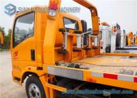 China Sino HOWO Yellow 4 Ton Platform Right Hand Drive truck / Car Carrier Euro 4 Single Cab for sale