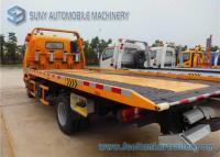 China Sino HOWO Yellow 4 Ton Platform Right Hand Drive truck / Car Carrier Euro 4 Single Cab for sale