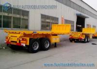 China 30 T Doubel Axles 20 feet Trailer , Flat Bed Dump container semi trailer for sale