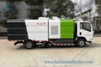 China JAPAN ISUZU Vacuum Suction Dust Truck 700P 190hp Road Cleaning Vehicle 7000L Dry And Wet Street Sweeper Truck for sale