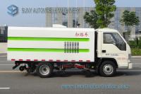 China Forland 90hp LHD RHD Road Cleaning Truck Four Brushes Suction Sweeper Vehicle 2.5M3 Mini Street Sweeper Truck For Factor for sale