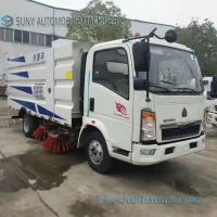 China HOWO 7CBM High Pressure Brush Sweeper Road Cleaner Vehicle With Water Saving System for sale