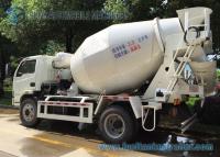 China 4 x 2 Mini Concrete Mixer Pump Truck Manual Control  3 Cubic Meter For ​Powerful Powertrain for sale