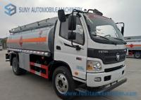 China Foton Oil Tank Truck 4*2 Fuel Tank Truck 138 HP carbon steel Tanker Truck for sale
