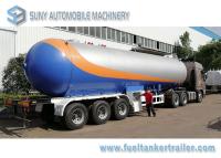 China 12 Wheels 56KL LPG Semi Trailer , 3 Axles LPG Transport Truck 1.61MPa Pressure for sale