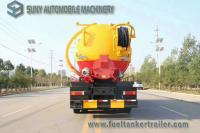 China Dongfeng 15000L 10 Wheel Vacuum Tank Truck 270hp High Pressure Cleaning And Sewage Suction for sale
