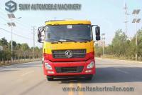 China Dongfeng 15000L 10 Wheel Vacuum Tank Truck 270hp High Pressure Cleaning And Sewage Suction for sale