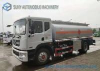 China 12m3 Stainless Steel Tanker Trailers , Small Fuel Tanker Truck 80 Km/H Max Speed for sale