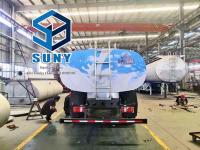 China 5000 L HOWO Smaller Stainless Steel Water Tanker Truck 4x2 Milk Tanker Transport Vehicle for sale
