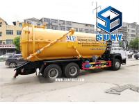 China Sinotruk HOWO 15000L Vacuum Sewage  Suction Tank Truck 6x4 15 m3 Sucking Tanker Truck with Jurop Vacuum Pump for sale