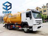 China Sinotruk HOWO 15000L Vacuum Sewage  Suction Tank Truck 6x4 15 m3 Sucking Tanker Truck with Jurop Vacuum Pump for sale