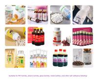 China Fully Automatic Adhesive Bottle Labeling Machine 0.7kw 20 - 150 Bottle/Min for sale