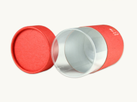 China Custom Recyclable Paper Tube Packaging Round Can with Window 80mm Diameter for sale