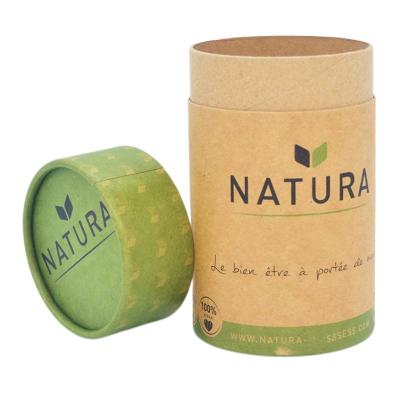 China Custom Printed Kraft Paper Tube Round Cylinder Food Packaging 500pcs MOQ for sale