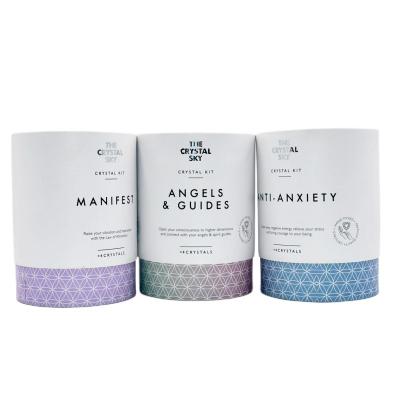 China Custom Printed Eco Friendly Candle Tube Packaging 90mm x 120mm Cardboard Cylinder Box for sale