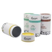 China Custom Aluminum Foil Tea Tube Packaging Round Containers 2mm Kraft Cardboard 157gsm Art Paper for sale