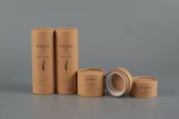 China 120ml Recycled Paper Body Lotion Tube Packaging Custom Round Container for Skin Care for sale