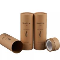 China 120ml Recycled Paper Body Lotion Tube Packaging Custom Round Container for Skin Care for sale