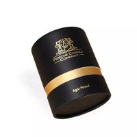China Custom Black Round Candle Tube Packaging Bronzing Cardboard Box 500pcs MOQ for sale
