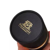 China Custom Black Round Candle Tube Packaging Bronzing Cardboard Box 500pcs MOQ for sale