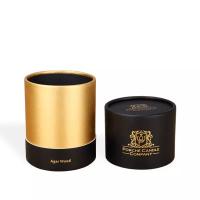 China Custom Black Round Candle Tube Packaging Bronzing Cardboard Box 500pcs MOQ for sale