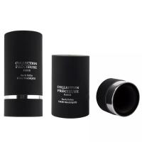 China Flat Top Black Round Perfume Tube Packaging with EVA Insert Silver Stamping Cosmetic Tube 50ml for sale