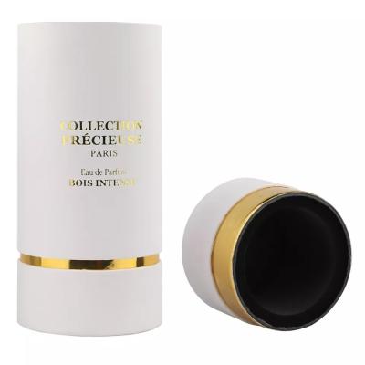 China White Cardboard Perfume Tube Packaging Flat Top Cosmetic Tube Box 500pcs MOQ for sale
