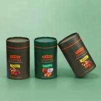 China Eco Friendly Round Cardboard Powder Container 100g Food Paper Tube with Metal Lid for sale