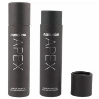 China Black Kraft Paper Tube Packaging Recyclable Cardboard Cosmetic Food Container Custom Size for sale