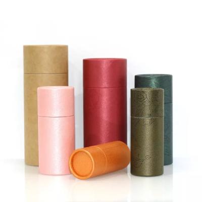 China Custom Recycled Cardboard Paper Tube Packaging Cylinder 50mm Diameter Eco Friendly Cosmetic Food Container for sale