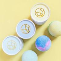 China Custom Recycled Cardboard Bath Bombs Tube Eco Packaging 500pcs for sale