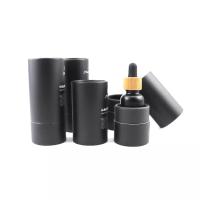 China Custom Black Cardboard Tube Boxes for Essential Oil Dropper Bottles 500pcs MOQ for sale