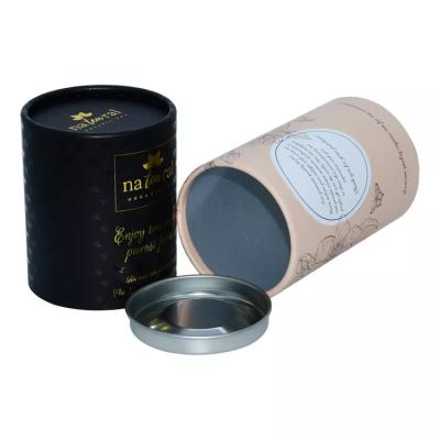 China Custom Eco Friendly Food Grade Cylinder Tube Packaging Tea Coffee 500pcs MOQ for sale
