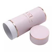 China Custom Printed Round Cylinder Paper Tube Container Eco Friendly for Apparel Veil 500pcs for sale
