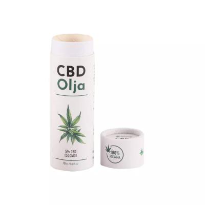 China 10ml CBD Essential Oil Round Paper Tube Packaging Customizable Kraft Cosmetic Cylinder for sale