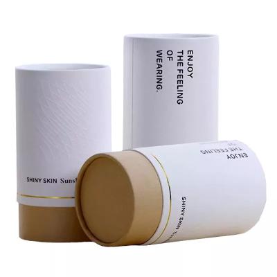 China Custom Eco Friendly Kraft Paper Tube Packaging for Cosmetics Perfume 500pcs MOQ for sale