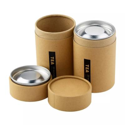 China Kraft Paper Cylinder Container Packaging Eco Friendly Tea Packaging for sale
