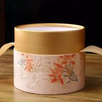 China Custom Elegant Tube Box with Ribbon Gift Packaging for Wedding Candy 500pcs MOQ for sale
