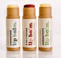 China 0.5oz Kraft Paper Lip Balm Tubes Cardboard Deodorant Push Up Tube Packaging Custom Size for sale