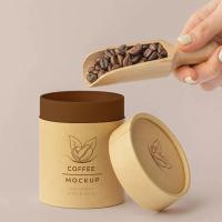 China Custom Kraft Paper Tube Packaging for Coffee Bean Cylinder Food Container Eco Friendly for sale