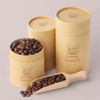 China Custom Kraft Paper Tube Packaging for Coffee Bean Cylinder Food Container Eco Friendly for sale