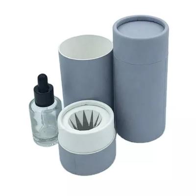 China Custom Kraft Paper Tube Packaging Boxes for Perfume Cosmetics 80mm Diameter for sale