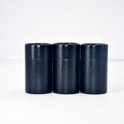 China SGS Certified 184mm Cardboard Wine Tube Leather Surface Presentation Box for Bottle Packaging for sale