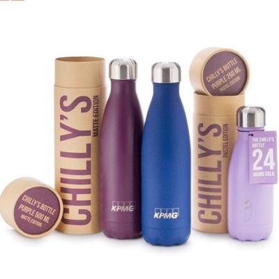 China Custom Recyclable Wine Bottle Gift Tube UV Coated Kraft Cardboard Cylinder 10 Years Factory for sale