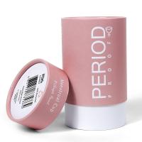 China Menstrual Cup Paper Tube Packaging with PVC Window Recyclable Kraft Cardboard 2mm for sale