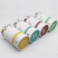 China Custom Aluminum Foil Tea Tube Packaging Round Containers 2mm Kraft Cardboard 157gsm Art Paper for sale