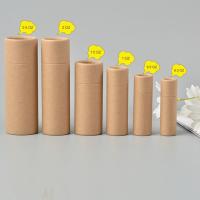 China Biodegradable Cardboard Tube 21mm Deodorant Lip Balm Container Custom Size for sale