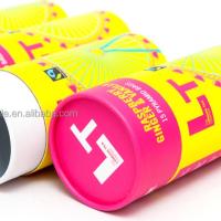 China Custom Recyclable Paper Tube Tea Packaging 63mm Diameter Offset Printing Eco-Friendly Kraft Box for sale
