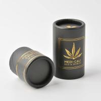 China Custom CBD Essential Oil Paper Tube Packaging Kraft Cardboard Cylinder with Gold Stamping for sale